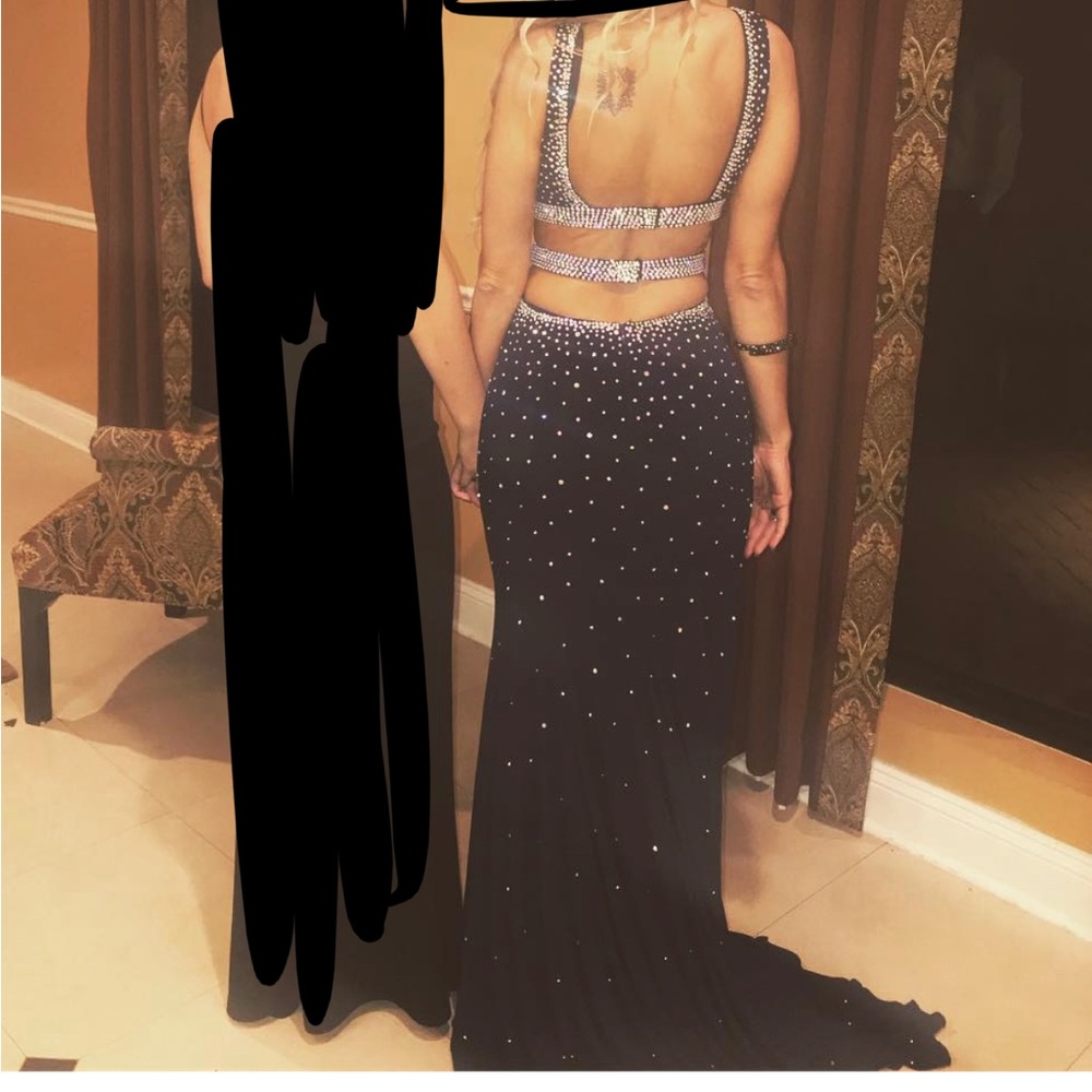 Jovani Size 0 Crystal Embellish Fitted Prom Dress - Gem